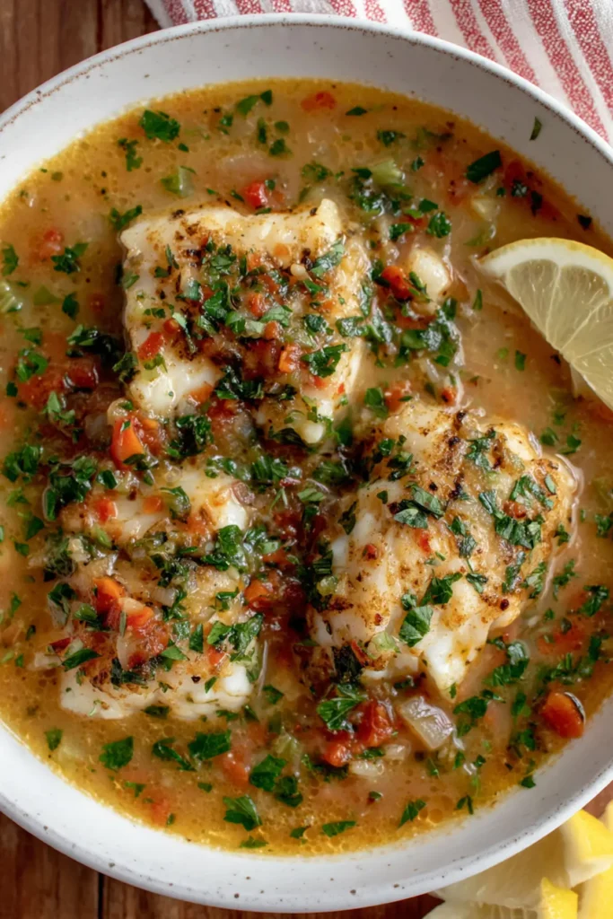 Easy Fish Soup Recipe with Cod (Ready in 30 Minutes!)