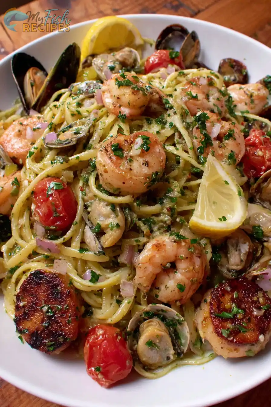 Sheet Pan Seafood Pasta with Mixed Shellfish
